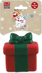 DOG FANTASY Pískací hračka Winter Tale dárek / Latex / 7,5 cm