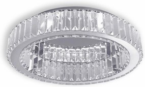 Toolight Toolight, křišťálové stropní svítidlo 50cm, 30W, 4000K, 1401lm, APP1744-C, chromová, OSW-09308