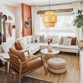 Immax 08268L - Lustr na lanku HILO 1xE27/40W/230V pr. 47 cm bambus