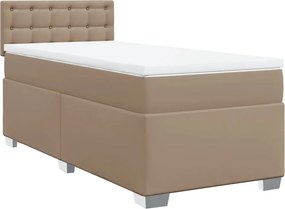 Box spring postel s matrací cappuccino 100x200 cm umělá kůže 3286111