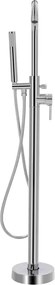 Volně stojící vanová baterie nerezová ocel 118,5 cm 145091