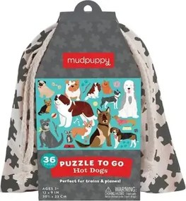 Mudpuppy Puzzle Psi v látkovém pytlíku / 36 dílků / od 3 let
