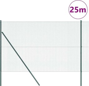 Zemní upevnění svařované drátěné ploty 25 x 1,5 m Zelená 3351737