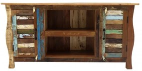 Indický nábytek - TV stolek Retro 140x70x45 z recyklovaného mangového dřeva Old spice