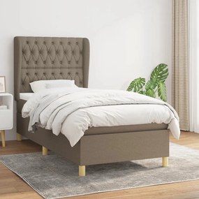 Box spring postel s matrací taupe 90x190 cm textil 3128729