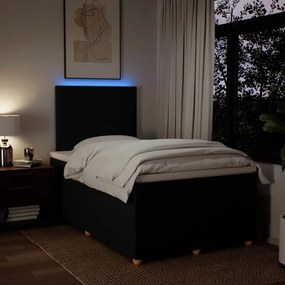 Box spring postel s matrací černá 120x190 cm textil 3293514