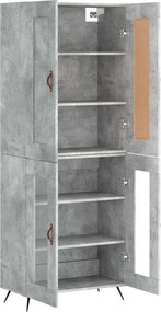 Skříň highboard betonově šedá 69,5x34x180 cm kompozitní dřevo 3199597