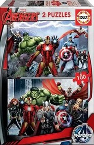 EDUCA Puzzle Avengers / Sjednocení 2x100 dílků / od 6 let