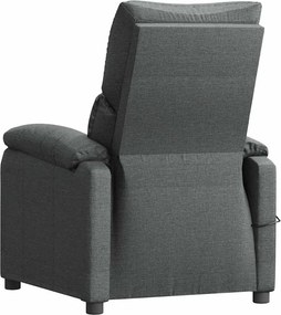 Masážní křeslo tmavě šedé textil 322457