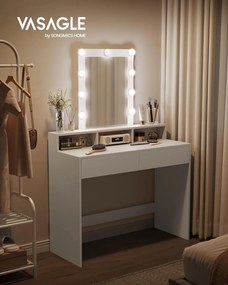 Toaletní stolek s osvětlením Vasagle Ora bílý