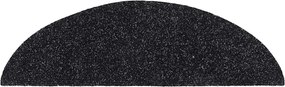 Schodové rohože samolepicí 30 ks 56 x 17 x 3 cm černé, půlkulaté 3365681