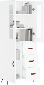 Skříň highboard bílá 69,5 x 34 x 180 cm kompozitní dřevo 3198441