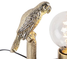 Art deco stolní lampa černá se zlatem 23 cm - Pajaro