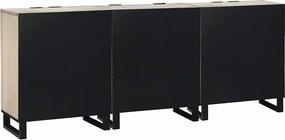 Sestava komody 3 ks Bílá 180 x 33 x 75 cm Masivní mangové dřevo 3310047