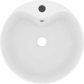 Luxusní umyvadlo s přepadem matné bílé 36 x 13 cm keramické 147031