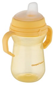 Canpol babies Hrneček se silikonovým pítkem FirstCup 250ml žlutý