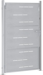 Zahradní brána 85 x 120 cm Nerezová ocel Stříbrná Zamykatelné 3402579