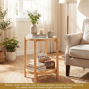 Costway Konferenční stolek ve stylu boho se skleněnou – 47,5 × 47,5 × 58 cm