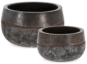 BIZZOTTO Set 2 květináčů DUYEN rezavý