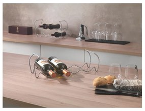 Třípatrový držák na 12 lahví vína Metaltex Wine, délka 45 cm