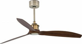 FARO 33398 JUST FAN M, starozlatá/dřevo, stropní ventilátor s DC motorem - FARO