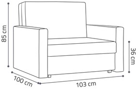 FN Rozkládací křeslo Vivian Bis I hnědá