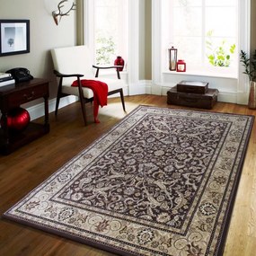 Hnědý koberec ve vintage stylu do obývacího pokoje Šířka: 160 cm | Délka: 220 cm