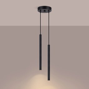 Sollux Lighting Závěsná lampa ARCHE 2P černá