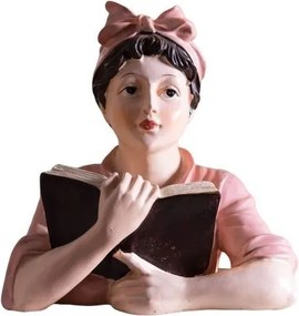 Dekorace žena s knihou - 16*11*19 cm