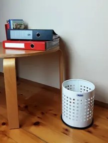 ALDA Officer bílá / Odpadkový koš / 7 l / děrovaný / lakovaná ocel