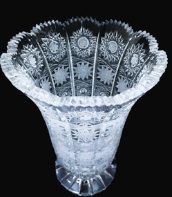 Broušená váza s dýnkem 25 cm