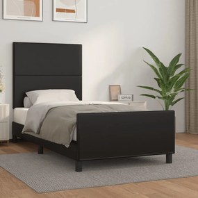 vidaXL Rám postele s čelem 80 x 200 cm umělá kůže [3125416] Barva: Černá