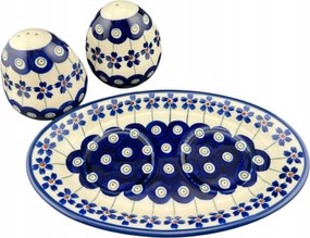 Solnička a pepřenka na podstavci 9012 dek. A-166A Keramika Boleslav