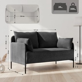 Ziden Couch 2 Sitzer látka – černá