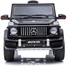 Dětské elektrické autíčko s dálkovým ovládáním BestBerg BBCC-60B – Mercedes-Benz AMG G63 / nosnost 25 kg / Li-Ion baterie / černá