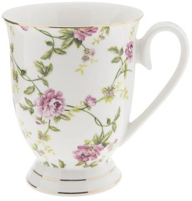 Porcelánový hrnek s květy Bouton de Rose -  11*8*10 cm