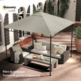 Outsunny náhradní střecha pro altán polyester 180 g/m² 3 x 3 m šedá