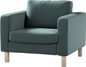 Potah na křeslo IKEA Karlstad, krátký barva zelená látka sametová