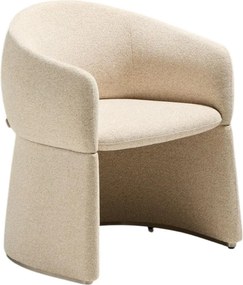 Béžové čalouněné jídelní křeslo s područkami Bosca – Kave Home