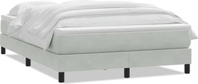 Box spring postel s matrací světle šedá 160x210 cm samet 3315927