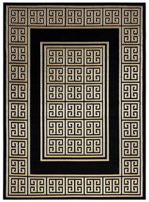 Hans Home | Kusový koberec Gloss 6776 86 greek black/gold - 180x270