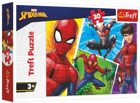 Trefl Puzzle Spiderman a Miguel/Disney 27x20cm 30 dílků v krabičce 21x14x4cm