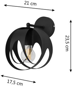 Nástěnné svítidlo MOONLIGHT 1xE27/15W/230V černá