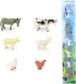 RAPPA Sada figurek Domácí zvířata / 6 ks / Tvrdá guma / cca 3-6 cm