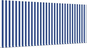 Stahovací markýza Modrá a bílá 350 x 250 cm Polyester a hliník 3330201