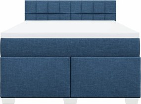 Box spring postel s matrací modrá 160x200 cm textil 3288245