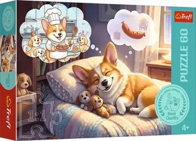 TREFL Puzzle Corgi v říši snů / 60 dílků / 33 x 22 cm