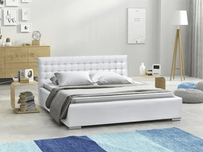 Čalouněná postel 180x200 cm Felixa Barva: Bílá - Soft Eko