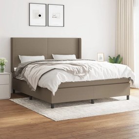 Box spring postel s matrací taupe 180x200 cm textil 3131293