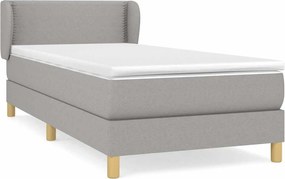 Box spring postel s matrací světle šedý 100 x 200 cm textil 3126701